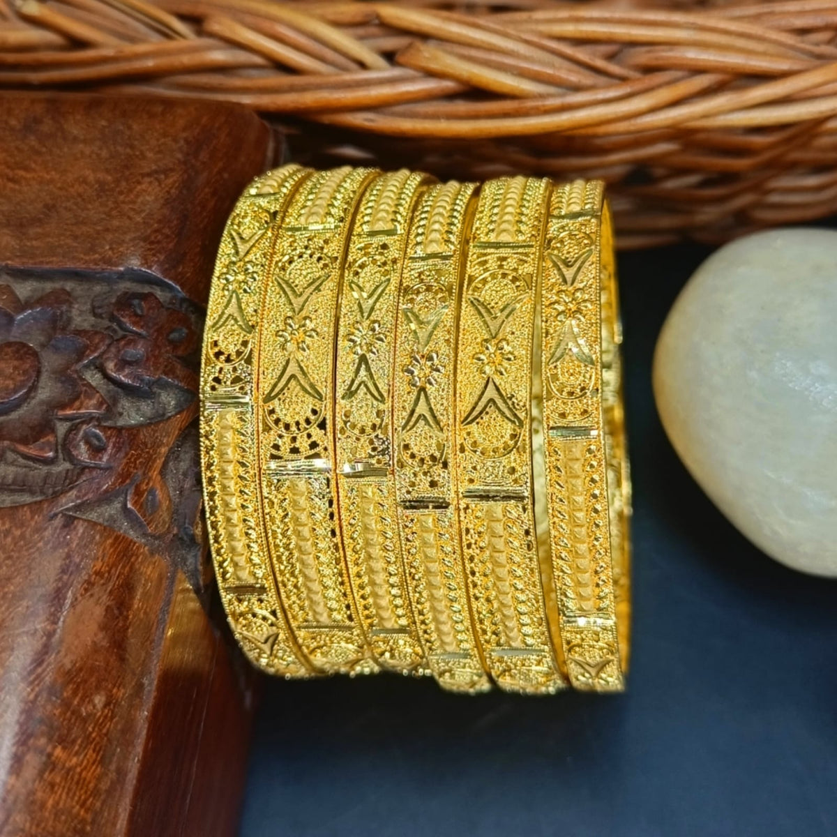 Urja One Gram Gold 6 pis Bangles Set – jewelmyne