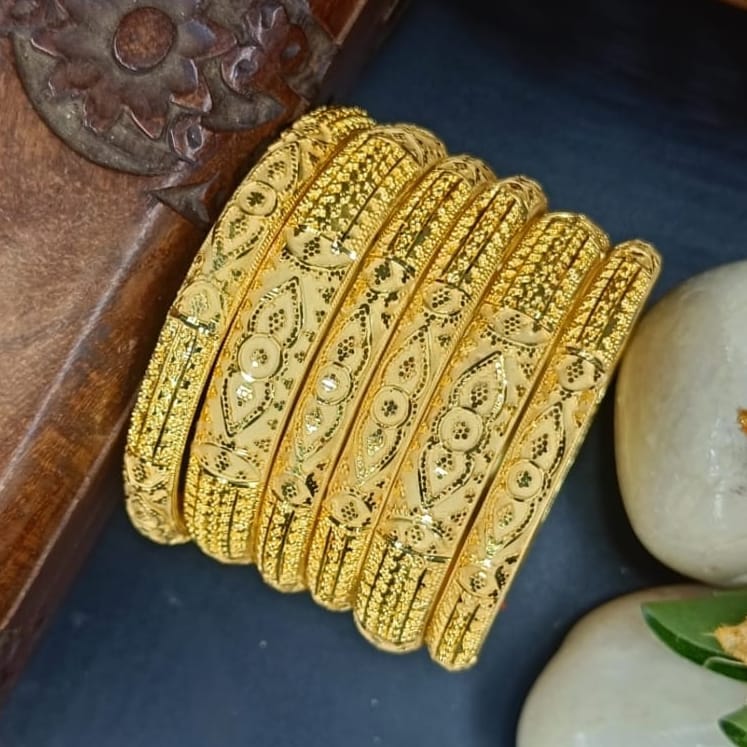 Ratna One Gram Gold 6 pis Bangles Set – jewelmyne